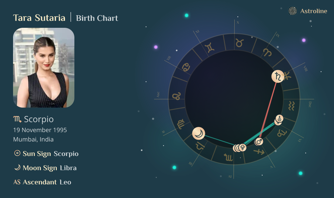 Tara Sutaria Birth Charts & Zodiac Sign: Sun, Moon & Rising Signs